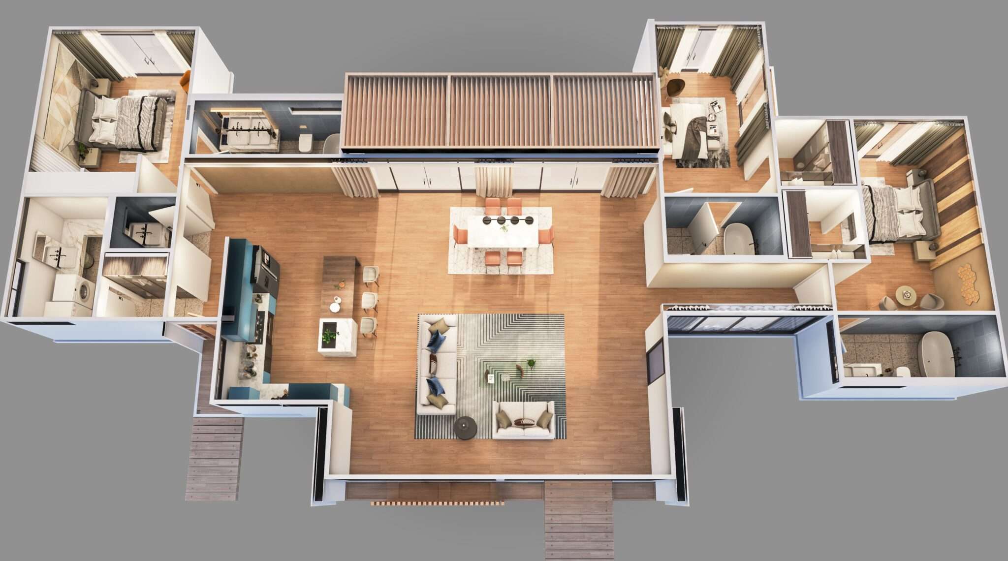 "Revamp Your Space With Stunning 3D Floor Plan Rendering – See The Magic!
