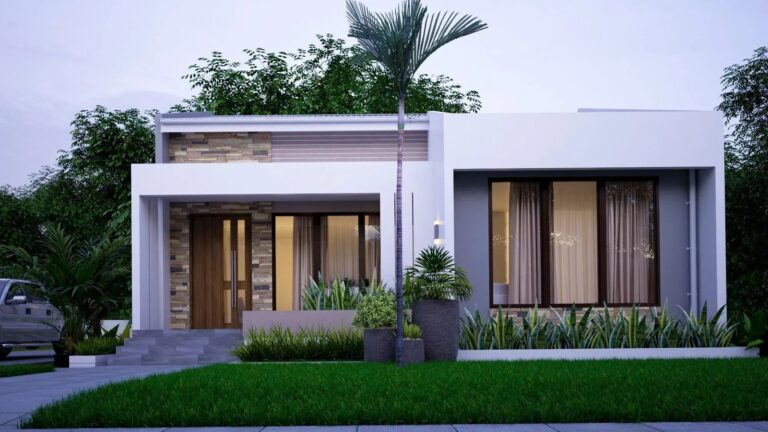 Modern Single Floor House Design Ideas | Bottomline Studio